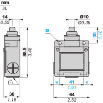 XCKM110 - Limit switch, Limit switches XC Standard, XCKM, metal end ...