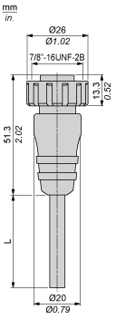 XZCP1670L10 - Pre wired connectors XZ, straight female, 7/8"16 UN, 3 ...